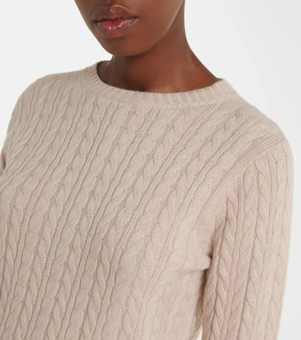 Agnona Cable-knit Cashmere Crewneck Sweater