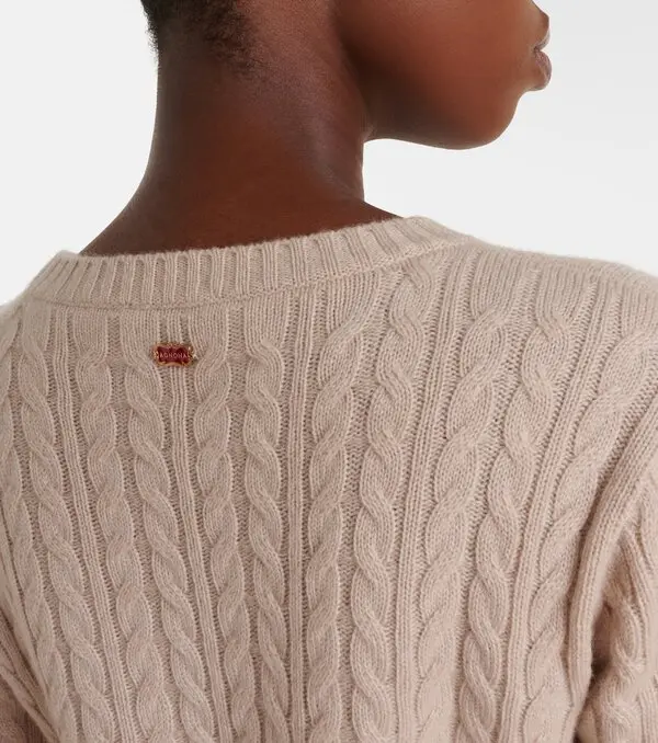 Agnona Cable-knit Cashmere Crewneck Sweater