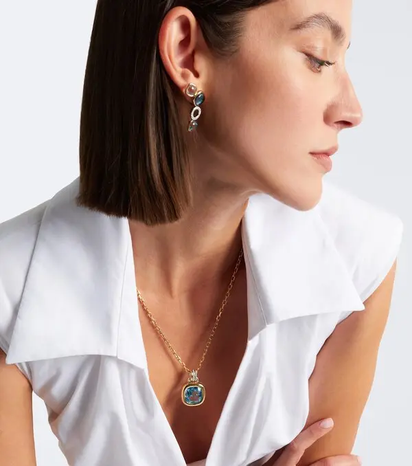 David Yurman Dy Mercer Pendant With Topaz And Diamonds