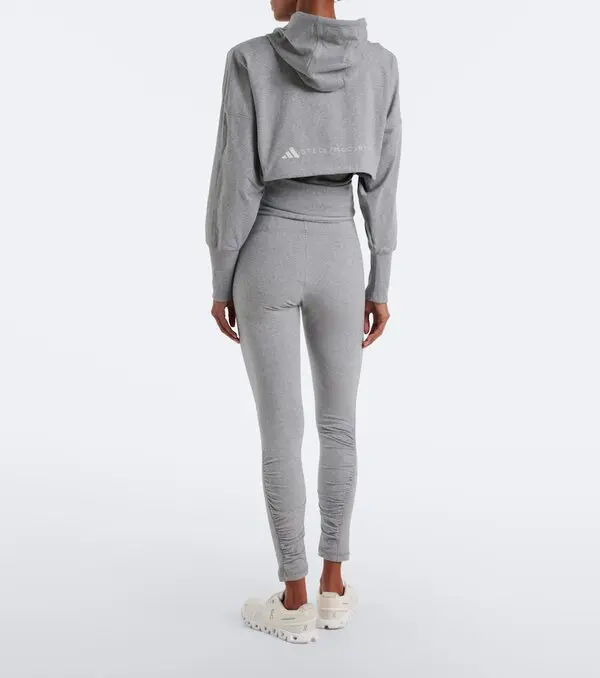 Adidas By Stella McCartney Cropped Jersey Hoodie