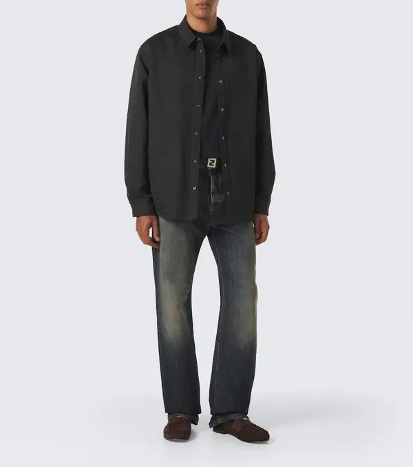 Fendi Scrunch Suede Penny Loafers