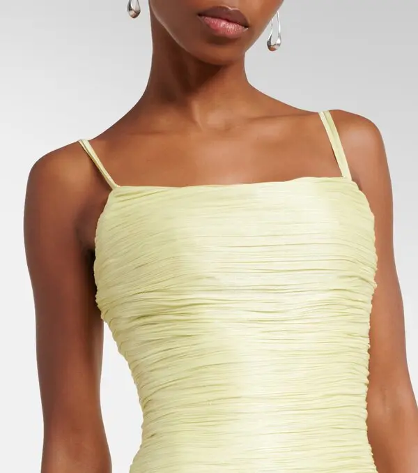 MARMAR HALIM Pleated Taffeta Gown