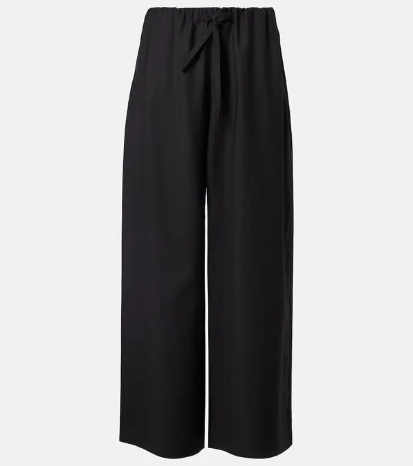 TOTEME Wool Wide-leg Pants - Black