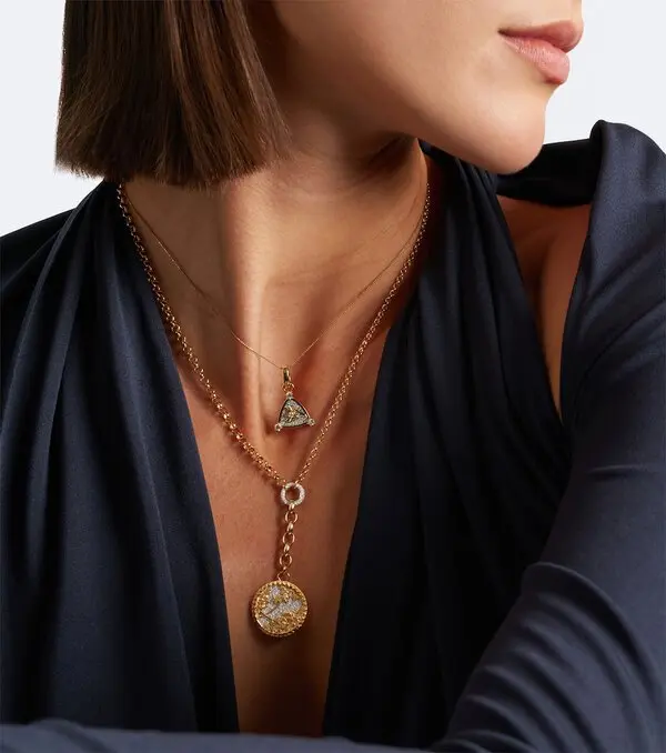 FOUNDRAE Resilience Floral Screen 18kt Necklace With Diamonds