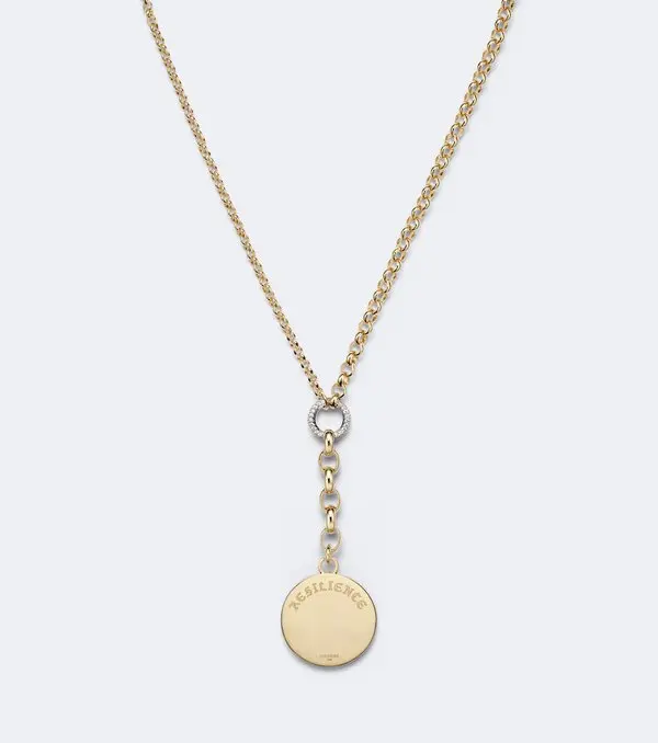 FOUNDRAE Resilience Floral Screen 18kt Necklace With Diamonds