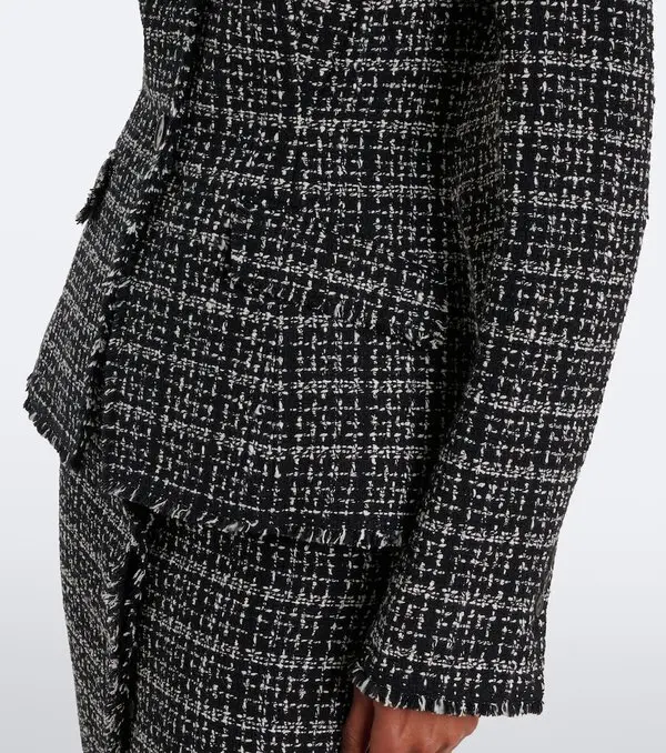 Erdem Checked Cotton-blend Tweed Blazer