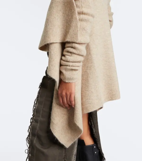 Rick Owens Hooded Alpaca And Wool-blend Cardigan