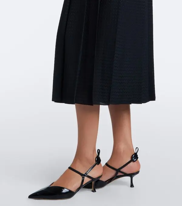 Fendi Chevron Jacquard Silk Midi Dress