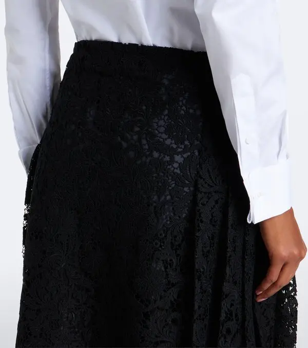 Fendi Silk Lace Midi Skirt