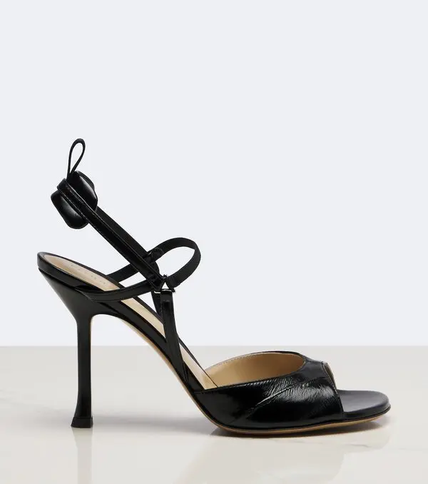 Fendi Very Colibrì Leather Slingback Sandals