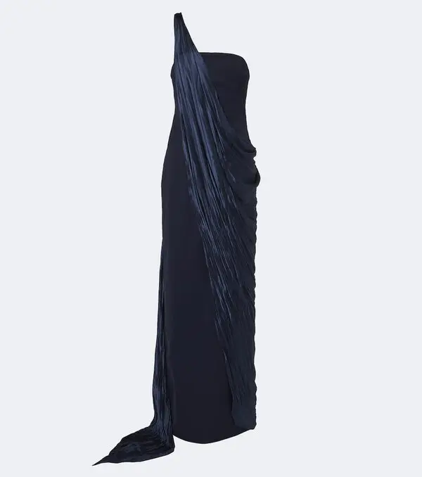 MARMAR HALIM Embellished Bustier Gown And Cape Set