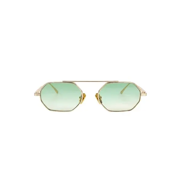 COSSINO Magari Metal Hexagon Lime Sunglasses - Green