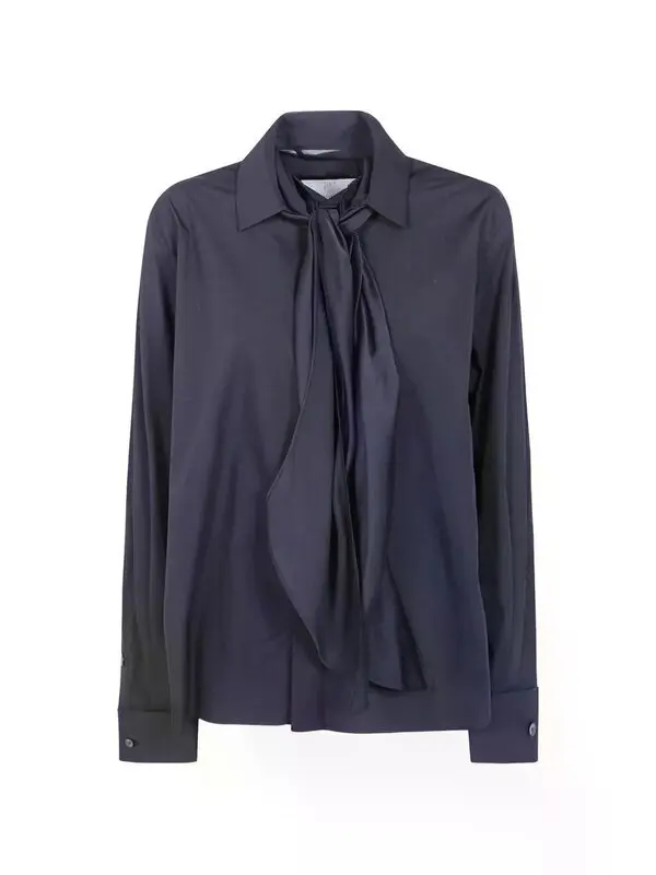 Sacai Bow-detail Long-sleeve Shirt