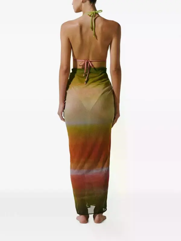 BAOBAB Nia Cascading Slit Maxi Skirt - Green