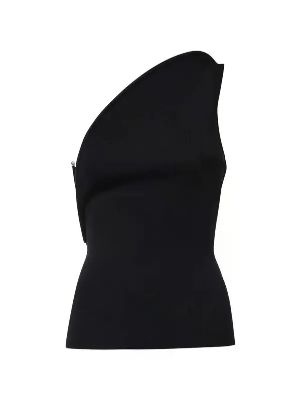 Christopher Esber One-shoulder Hardware-detail Blouse - Black