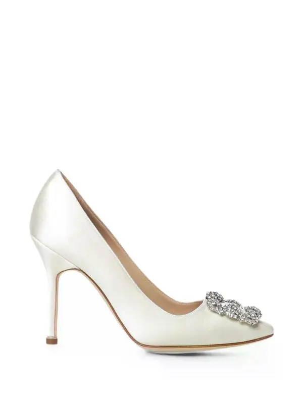 Manolo Blahnik Hangisi Crystal-buckle Pumps