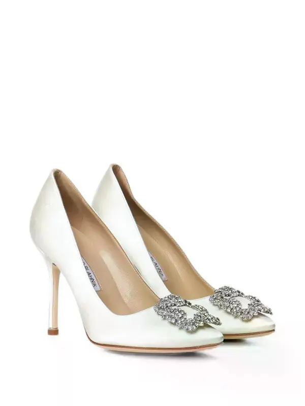 Manolo Blahnik Hangisi Crystal-buckle Pumps
