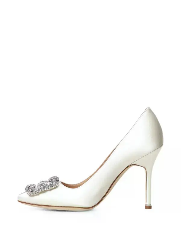 Manolo Blahnik Hangisi Crystal-buckle Pumps