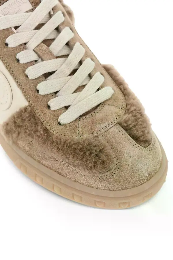 Valentino Garavani Shearling-trim Sneakers