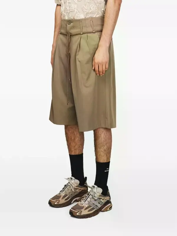 SONG FOR THE MUTE Double-pleated Tailored Wide-leg Shorts