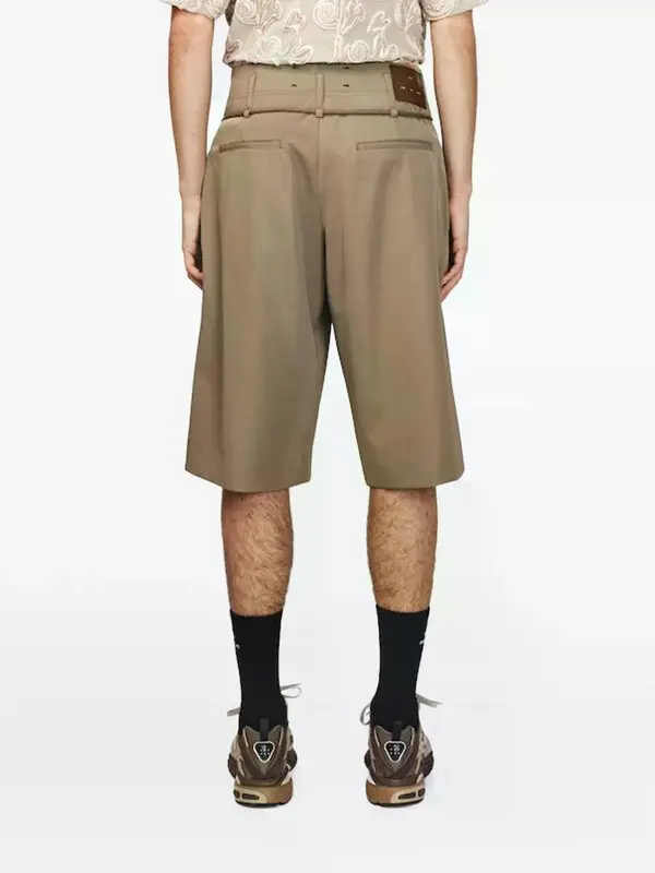 SONG FOR THE MUTE Double-pleated Tailored Wide-leg Shorts
