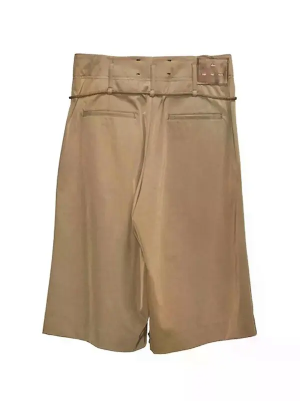 SONG FOR THE MUTE Double-pleated Tailored Wide-leg Shorts