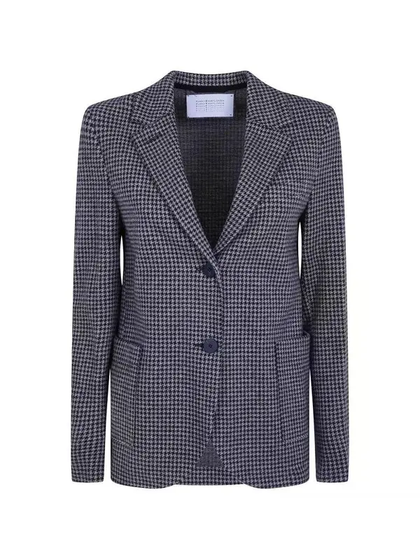 Harris Wharf London Houndstooth-pattern Wool Blazer