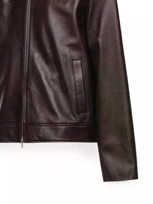 LARDINI Zip-up Leather Jacket