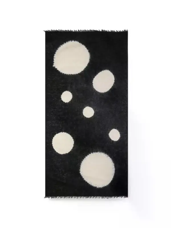 Yohji Yamamoto Polka-dot Frayed Scarf