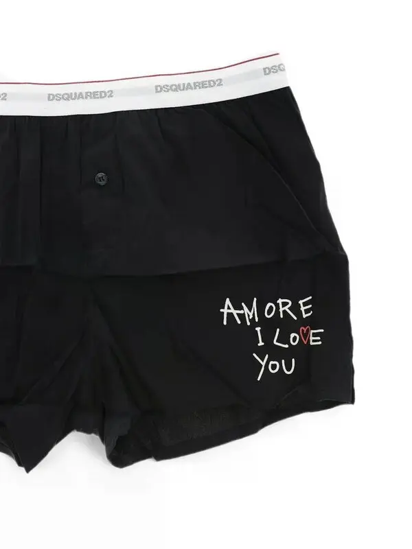 Dsquared2 Slogan-print Button-front Boxers