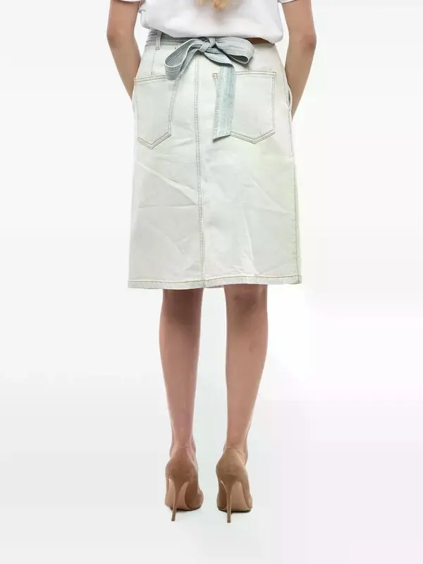 Stella McCartney Belted Front-slit Mid Skirt