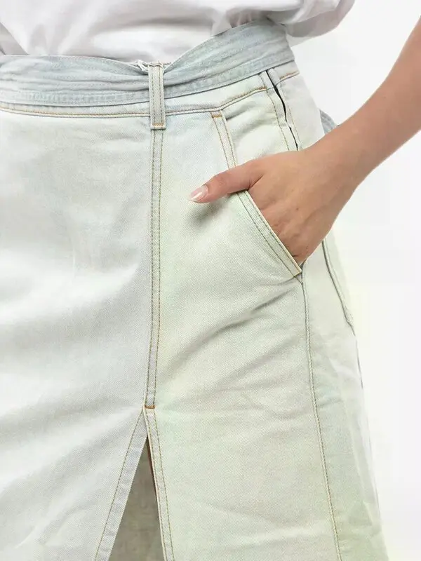 Stella McCartney Belted Front-slit Mid Skirt