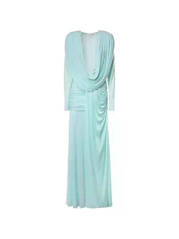 Christopher Esber Draped Long-sleeve Maxi Dress