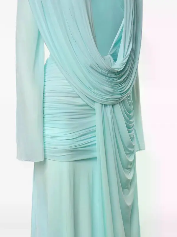 Christopher Esber Draped Long-sleeve Maxi Dress