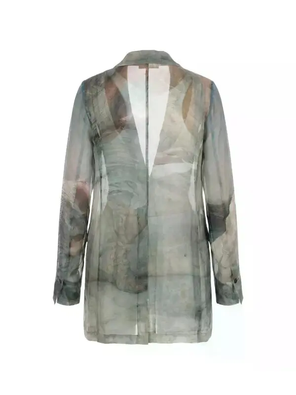 Masnada Graphic-print Unlined Blazer - Neutrals