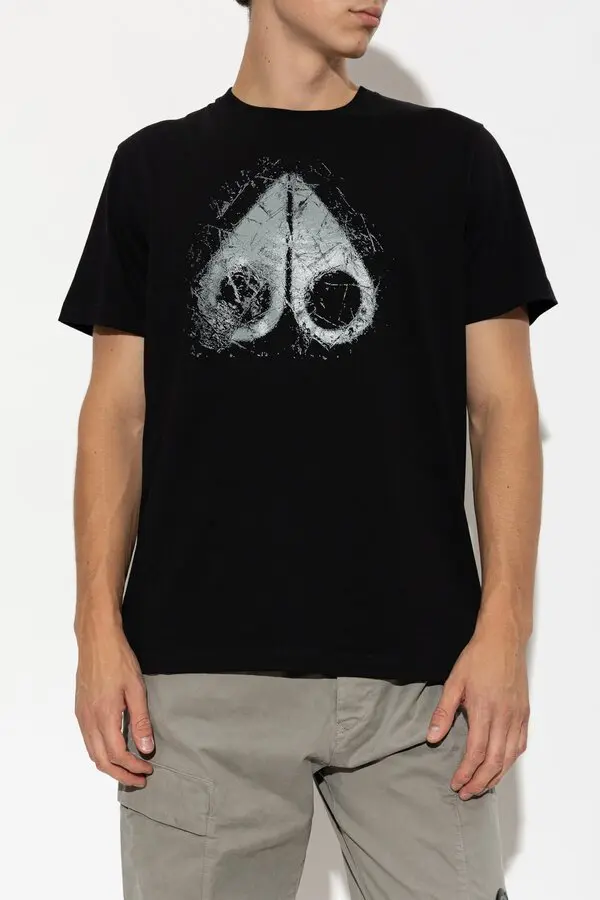 Moose Knuckles T-shirt With Print - Black