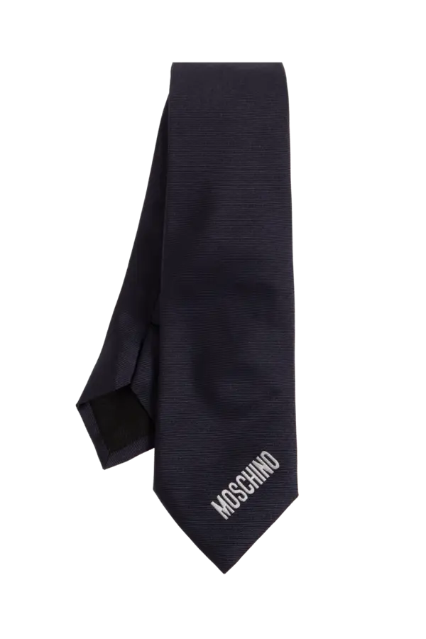 Moschino Silk Tie - Navy Blue