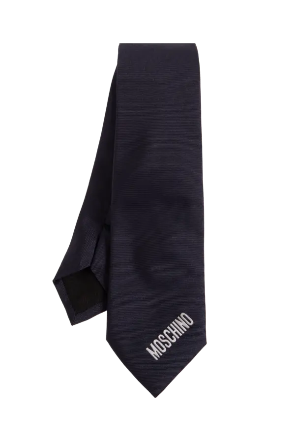 Moschino Silk Neck Tie - Navy Blue