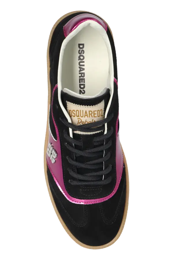 Dsquared2 Rebel" Suede And Patent Leather Sneakers