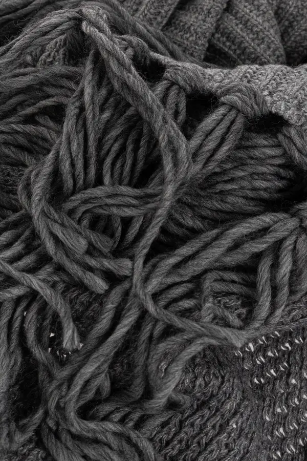 Moschino Scarf With Fringes - Grey