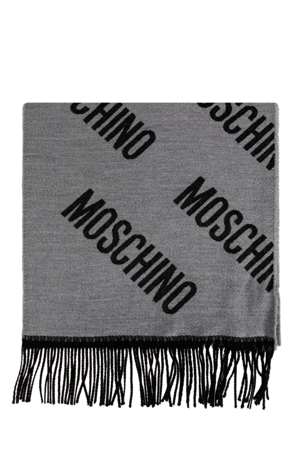 Moschino Wool Scarf With Monogram