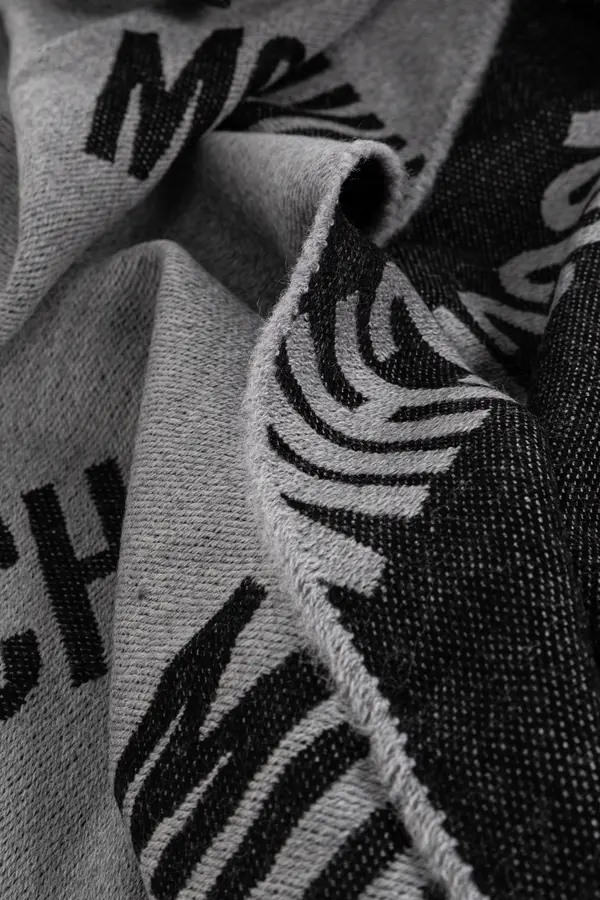 Moschino Wool Scarf With Monogram