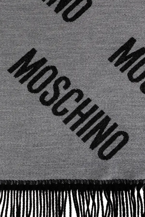 Moschino Wool Scarf With Monogram