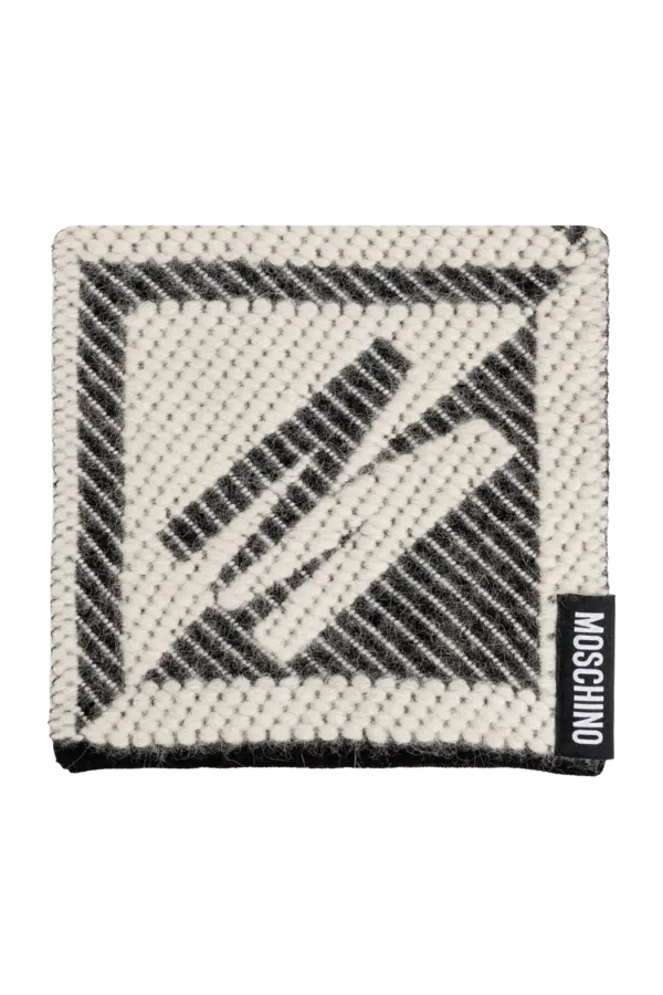 Moschino Scarf With Logo - Cream