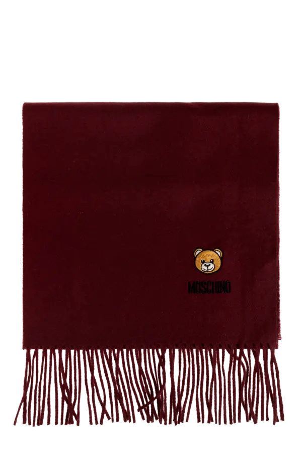 Moschino Wool Scarf With Fringes