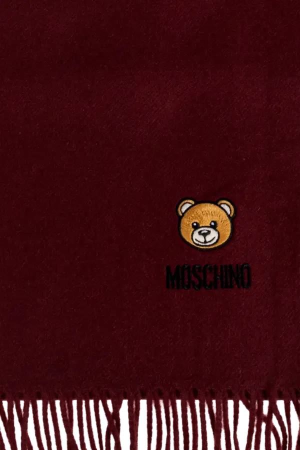 Moschino Wool Scarf With Fringes