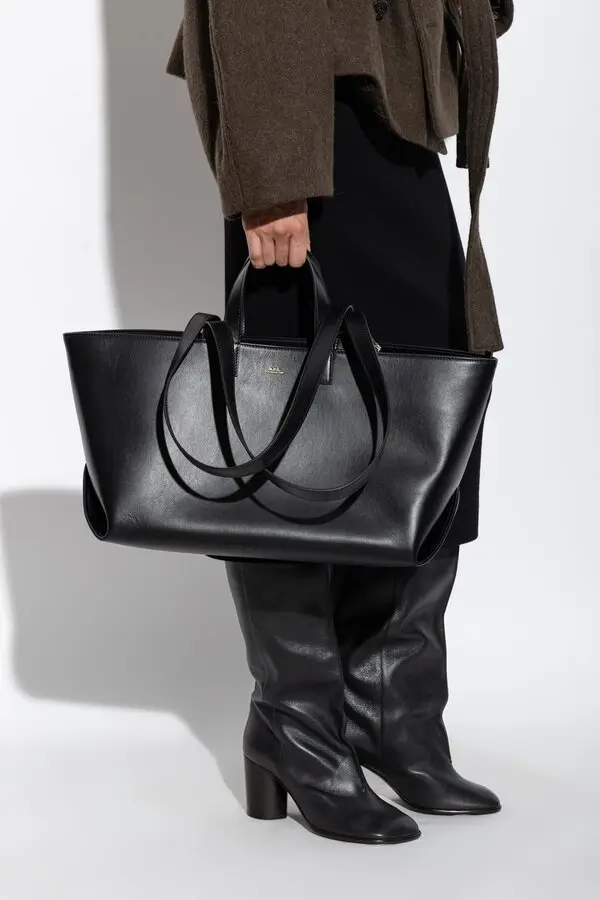 A.p.c. Shopper Bag In Smooth Leather