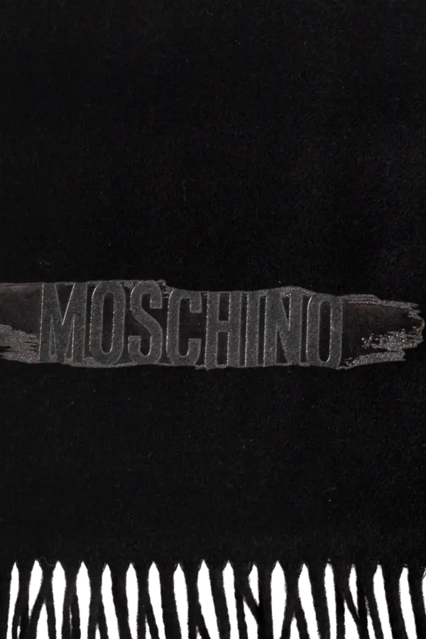 Moschino Wool Scarf With Fringes