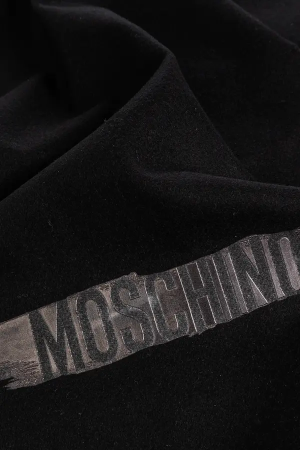 Moschino Wool Scarf With Fringes