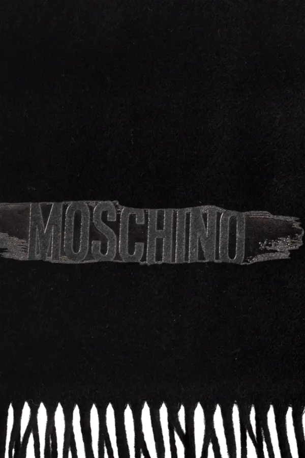 Moschino Wool Scarf With Fringes